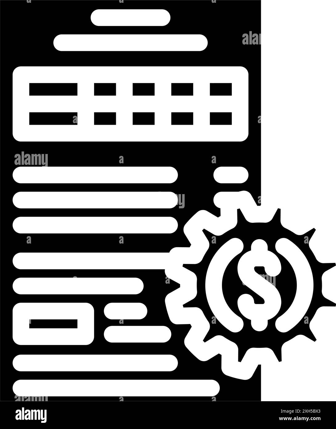 sponsorship management business process glyph icon vector illustration ...