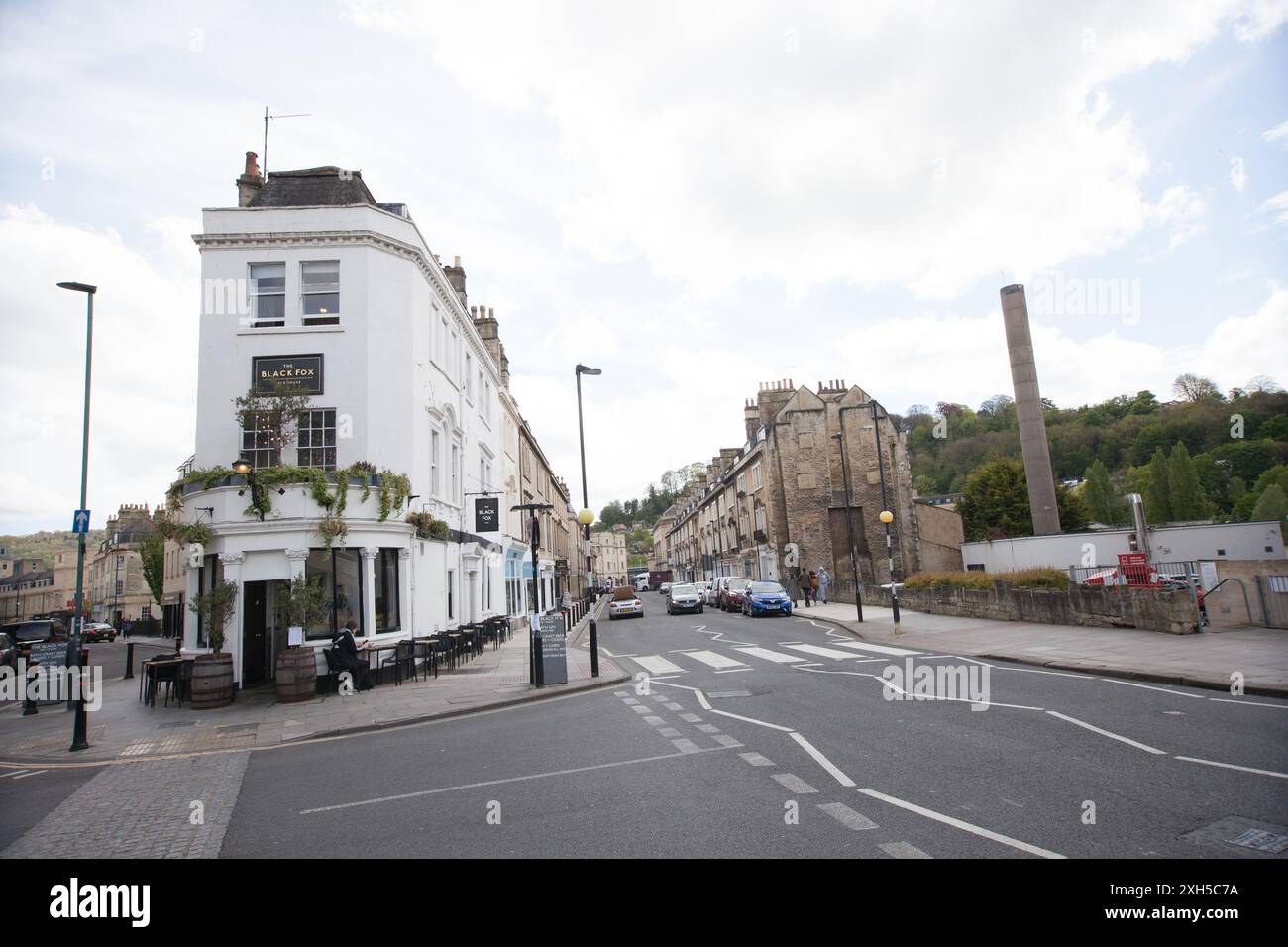 Views of buildings on James Street in Bath, Somerset in the United ...