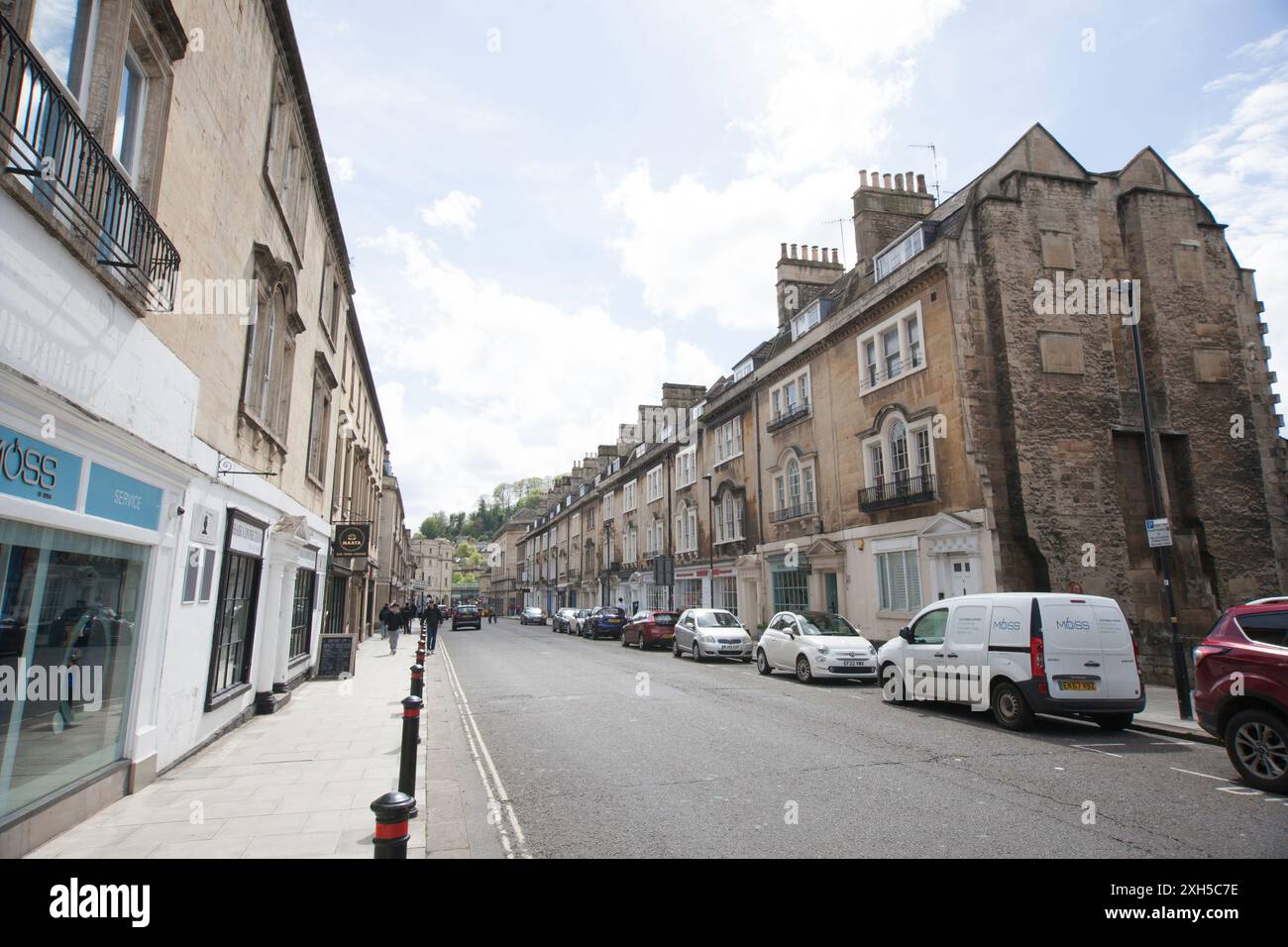 Views of buildings on James Street in Bath, Somerset in the United ...
