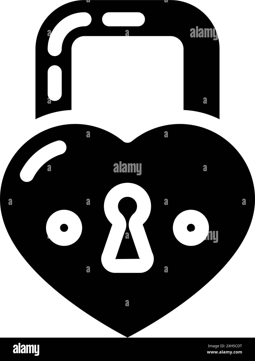 love lock glyph icon vector illustration Stock Vector Image & Art - Alamy