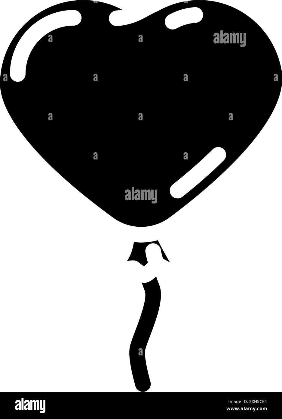 heart balloon love glyph icon vector illustration Stock Vector Image & Art - Alamy