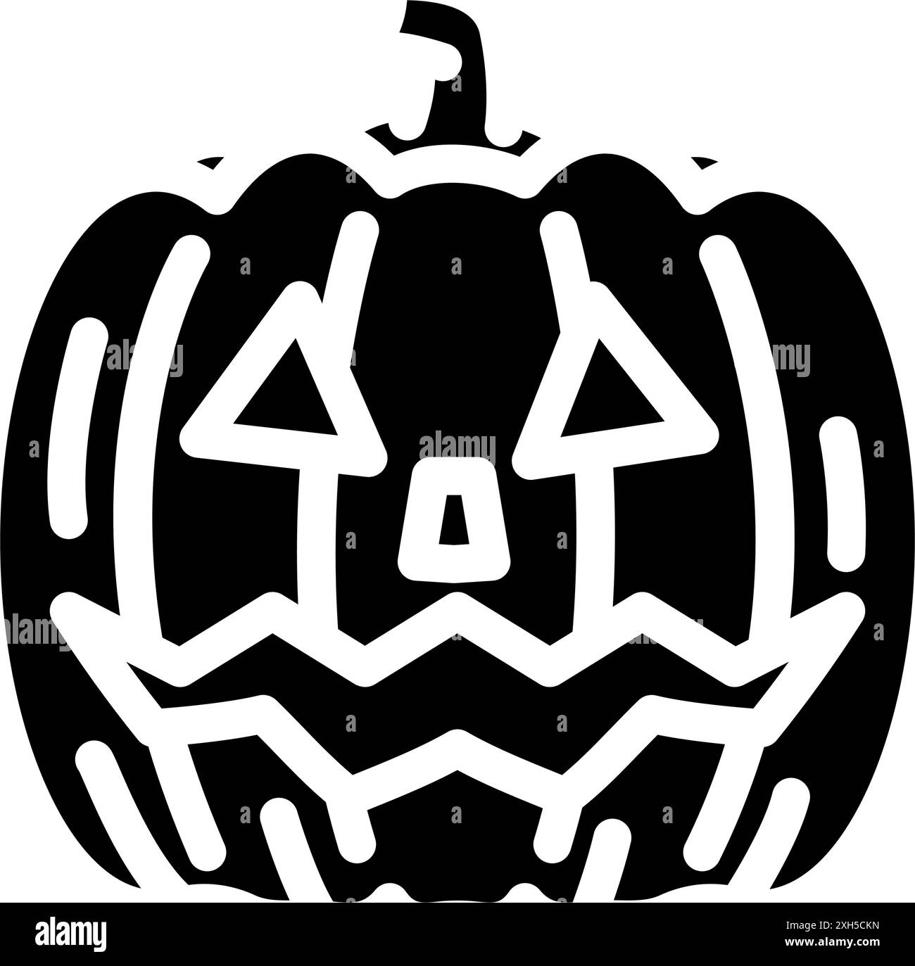 pumpkin carving autumn glyph icon vector illustration Stock Vector ...