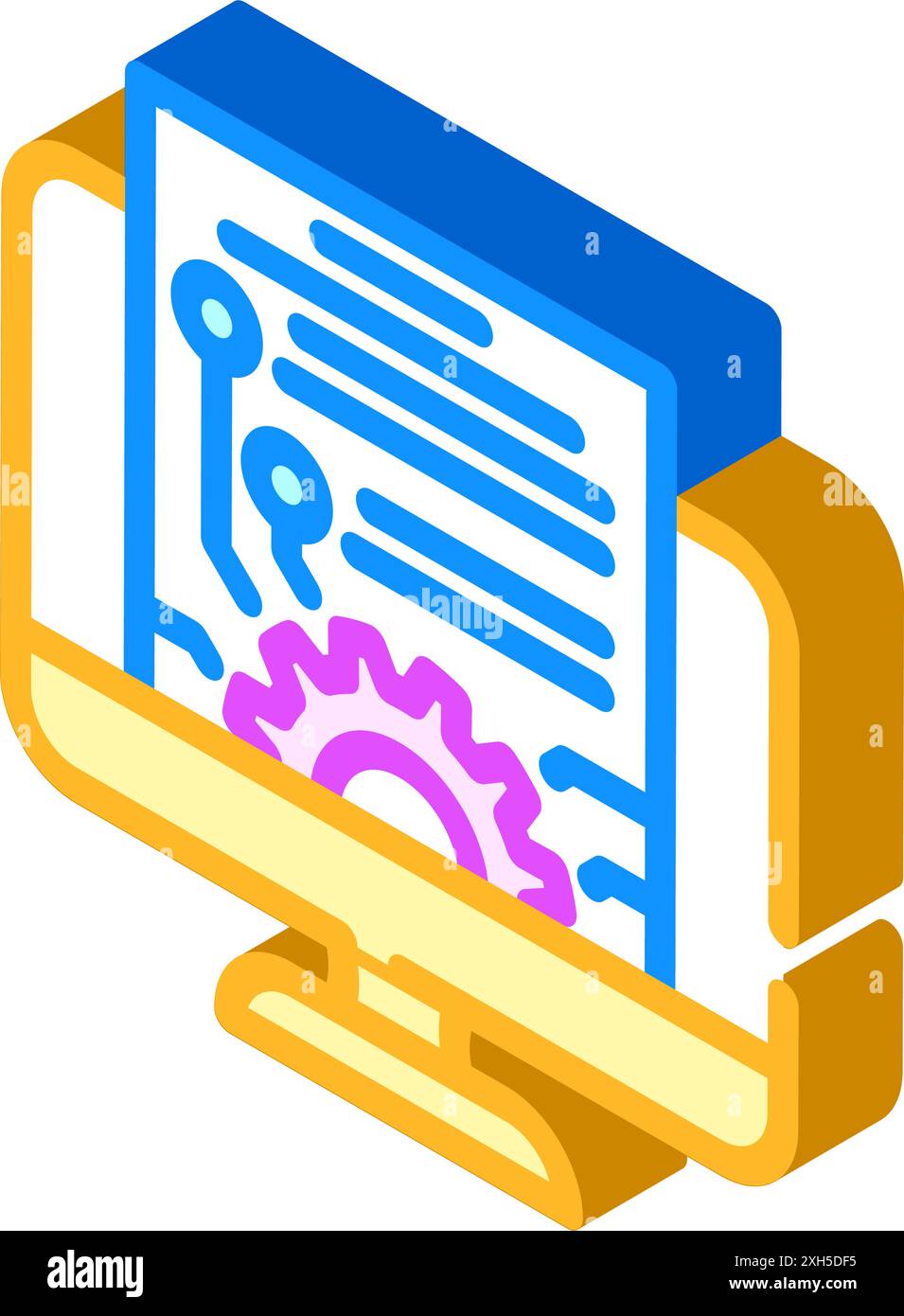 information technology management business isometric icon vector ...