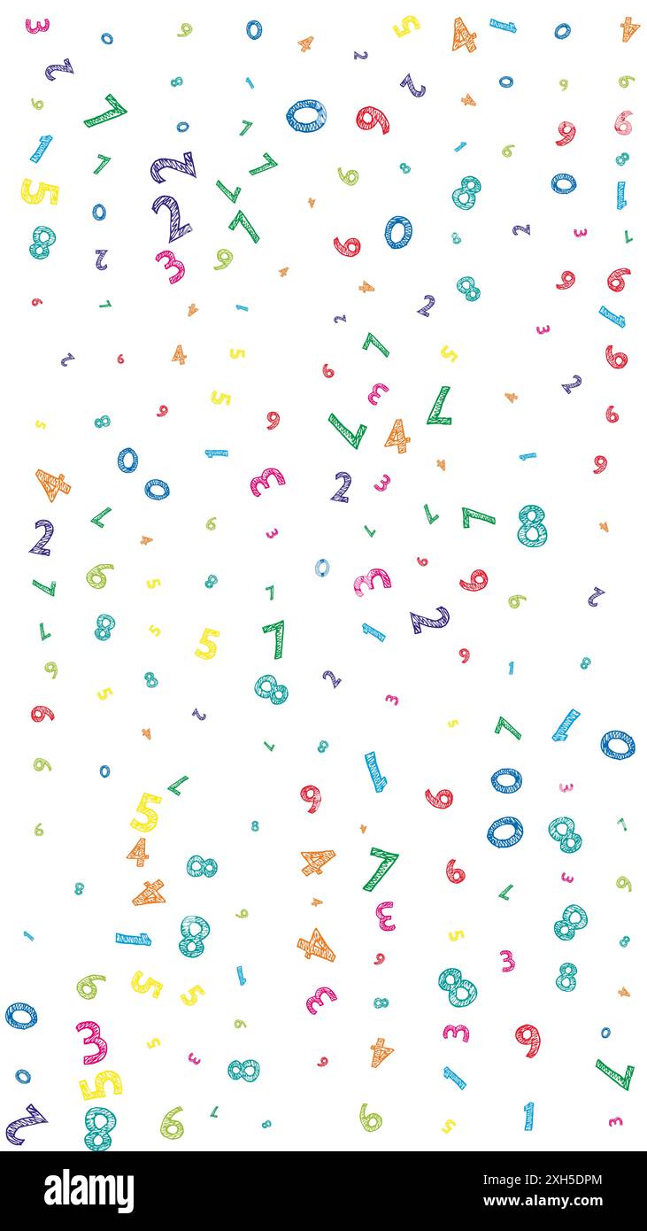 Concept of school background. Colorful childish falling letters of ...