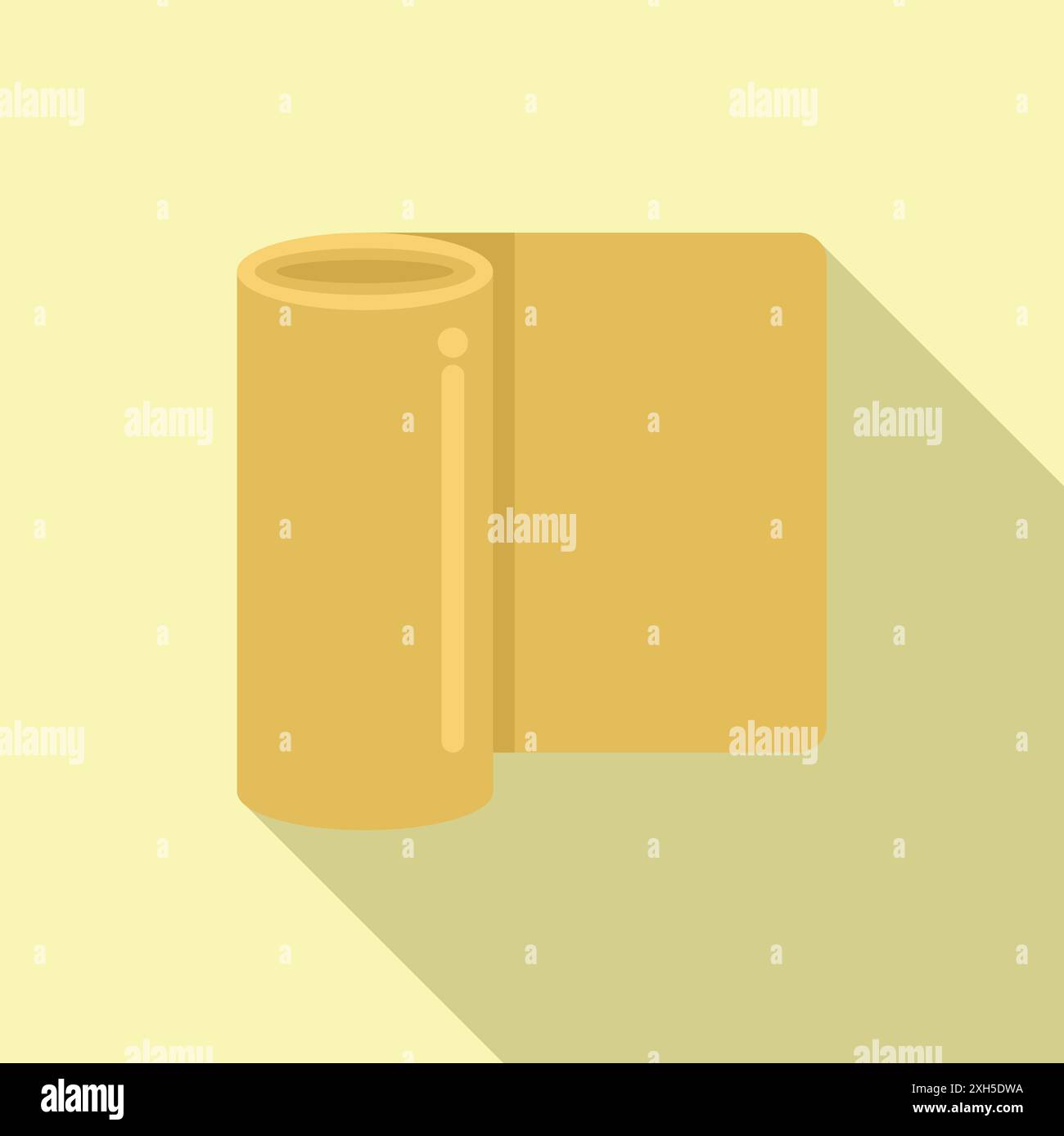 Yellow yoga mat roll on a light background symbolizing a commitment to ...