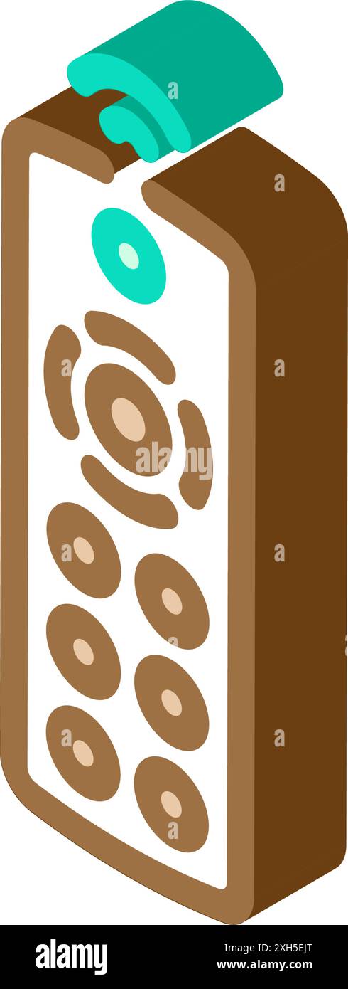 remote control label product caution isometric icon vector illustration ...