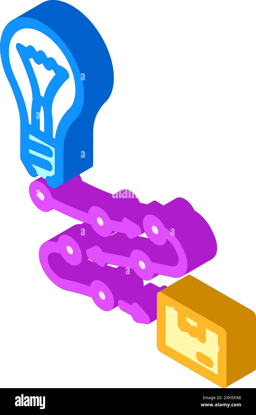 product development business process isometric icon vector illustration ...