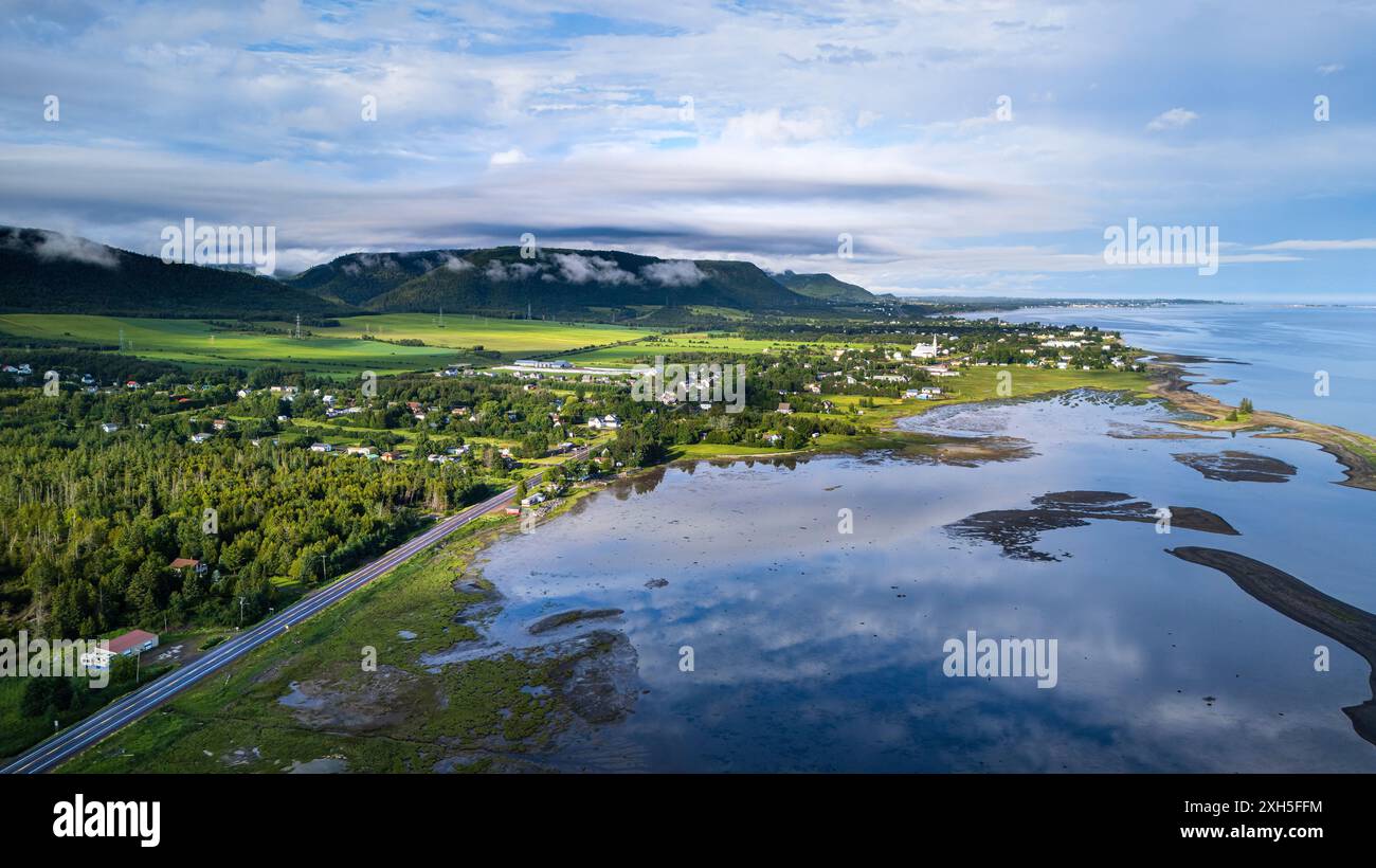 Chaleur Bay Panorama, Quebec Stock Photo - Alamy
