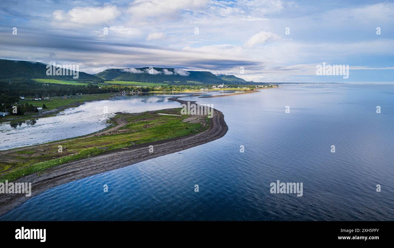 Chaleur Bay Panorama, Quebec Stock Photo - Alamy