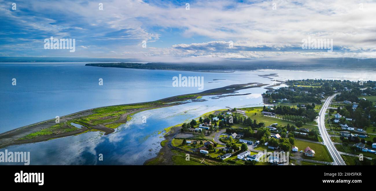 Chaleur Bay Panorama, Quebec Stock Photo - Alamy