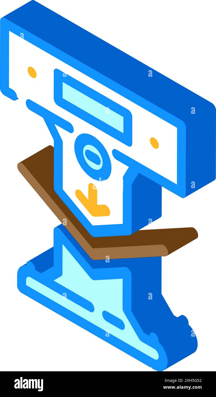 free bending label product caution isometric icon vector illustration ...