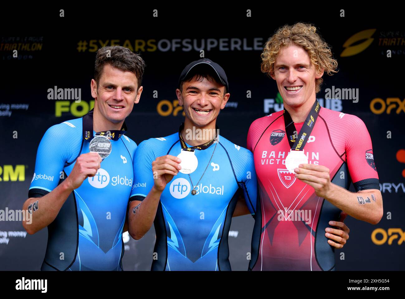File photo dated 27-08-2023 of Alex Yee (centre) with Jonathan Brownlee ...