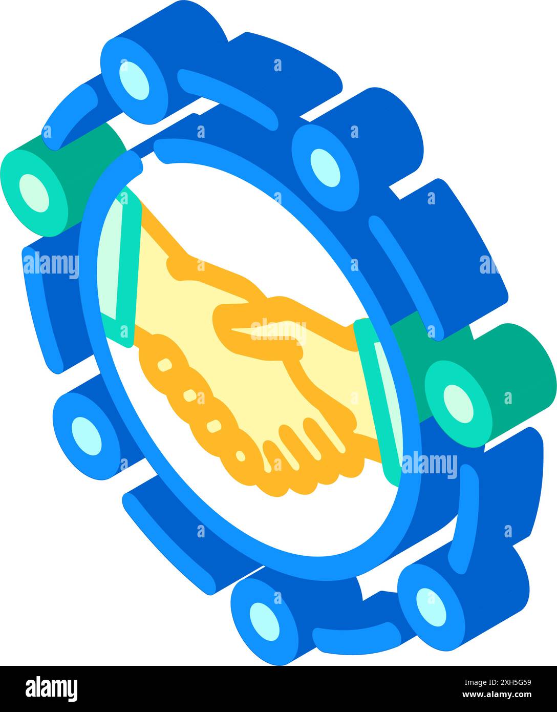 stakeholder relations business process isometric icon vector ...