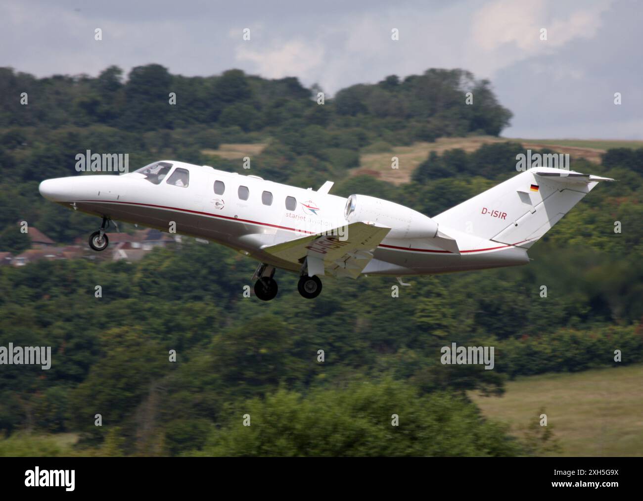A Cessna 525 CitationJet 1+ business jet of Starjet Aviation departing Brighton City Airport ...