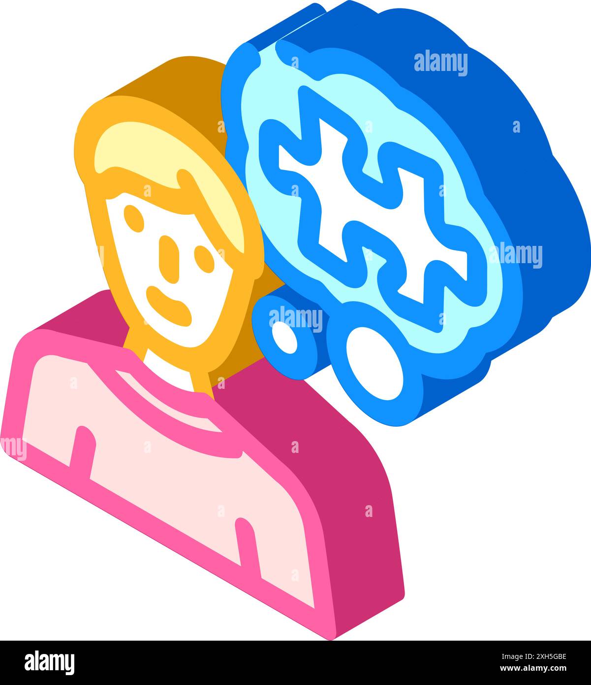 problem solving business process isometric icon vector illustration ...