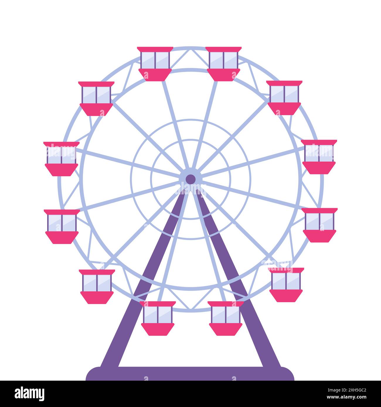 Ferris wheel in an amusement park. Vector illustration Stock Vector ...