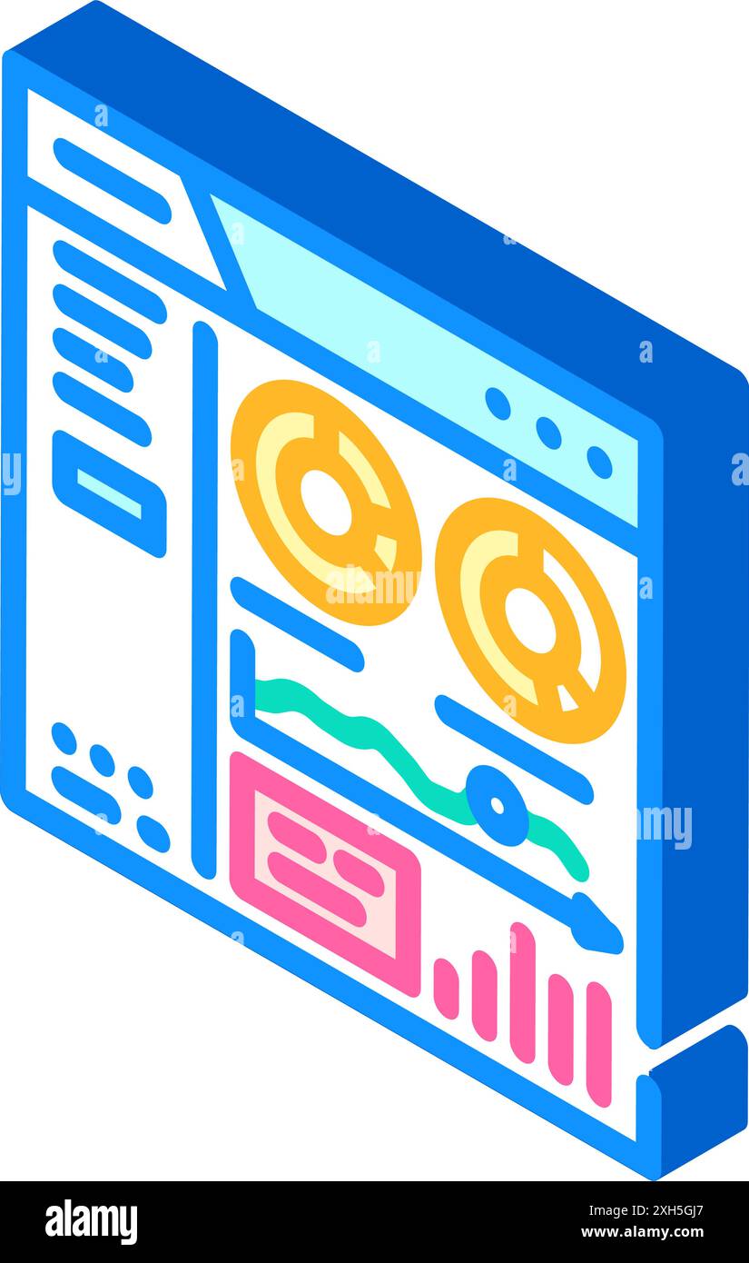 customer relationship management isometric icon vector illustration ...