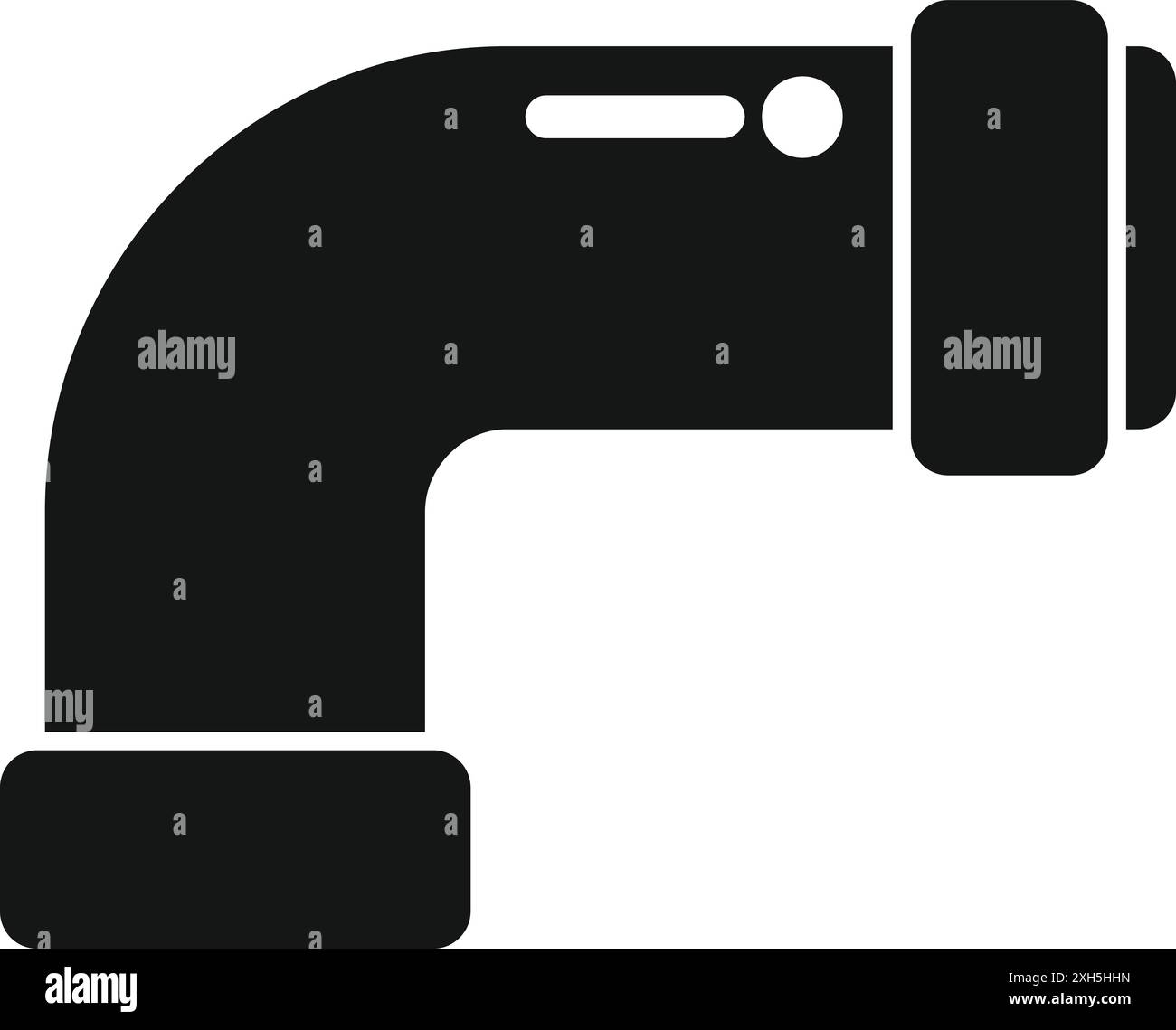 Simple icon of a plumbing pipe fitting connecting two pipes Stock ...