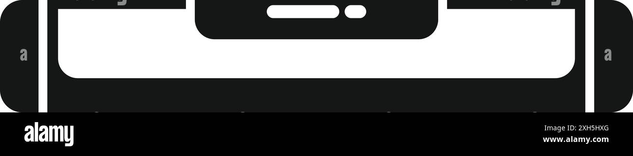 Black silhouette of a spirit level, a tool used in construction to ...