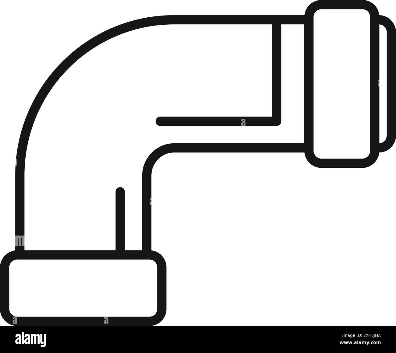 Plumbing pipe fitting connecting two pipes, plumbing work, pipeline ...