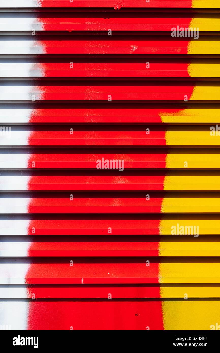 Colorful ventilation slots on a distribution box for electricity ...