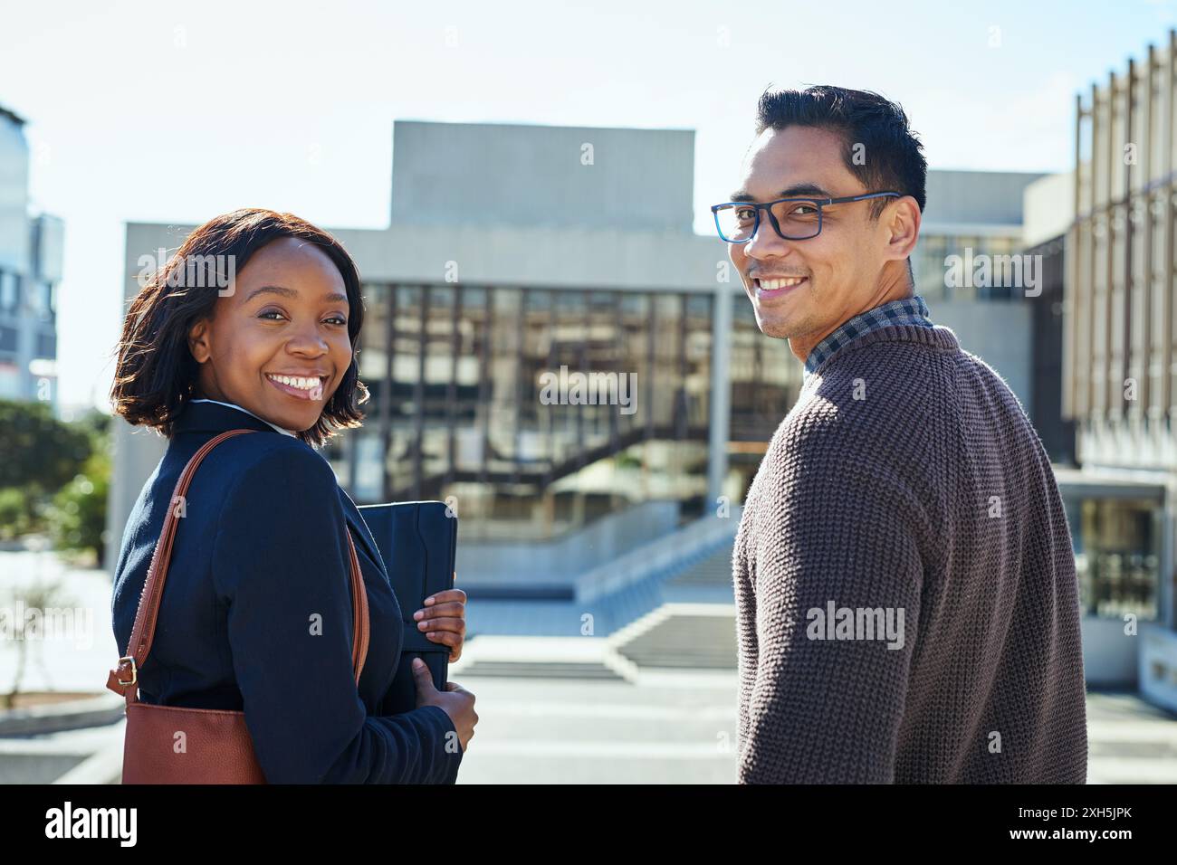 Multiethnic positive friendly businesspeople hi-res stock photography ...