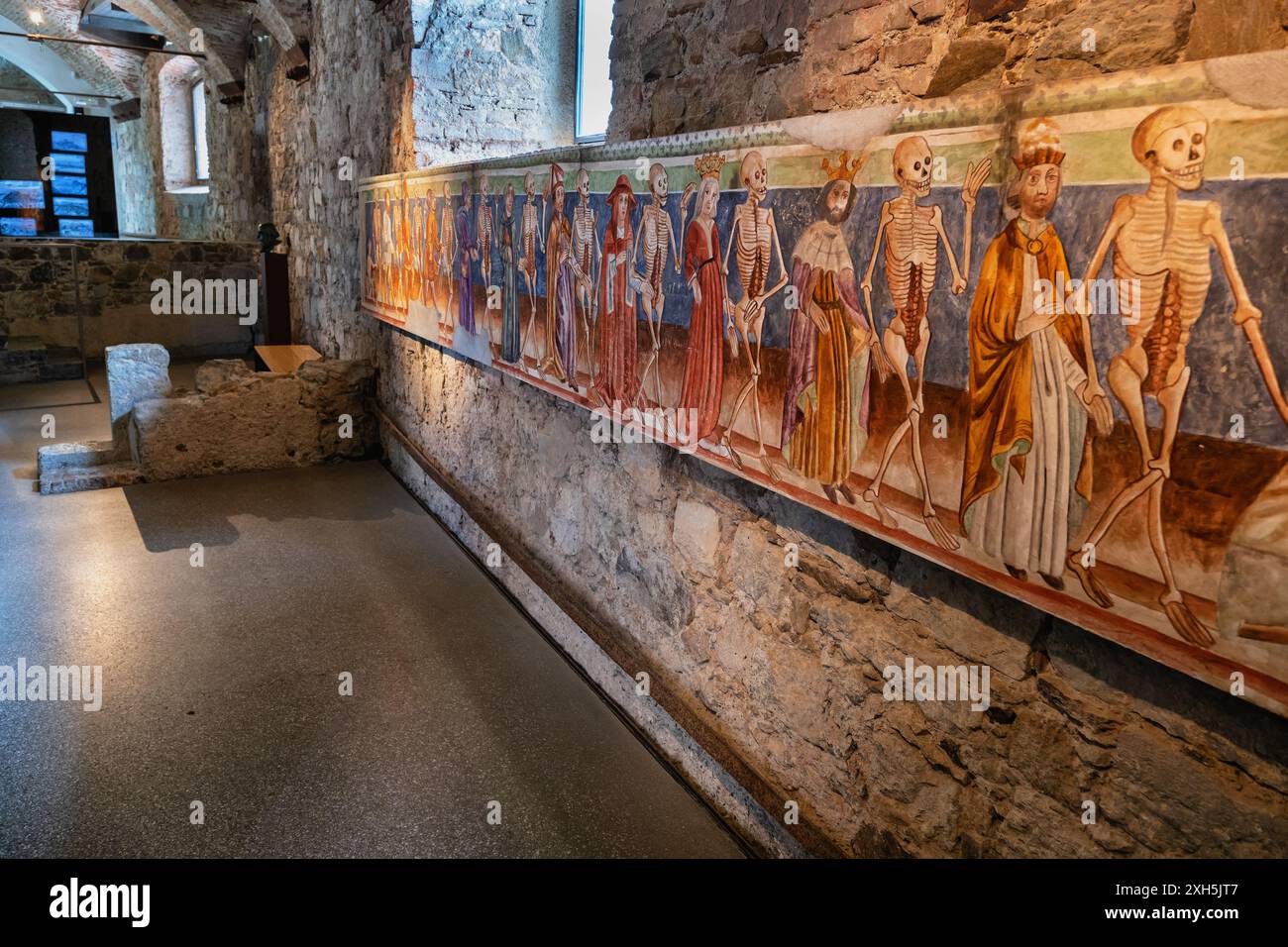 Ljubljana Castle interior in Slovenia, exhibition of Slovenian History ...