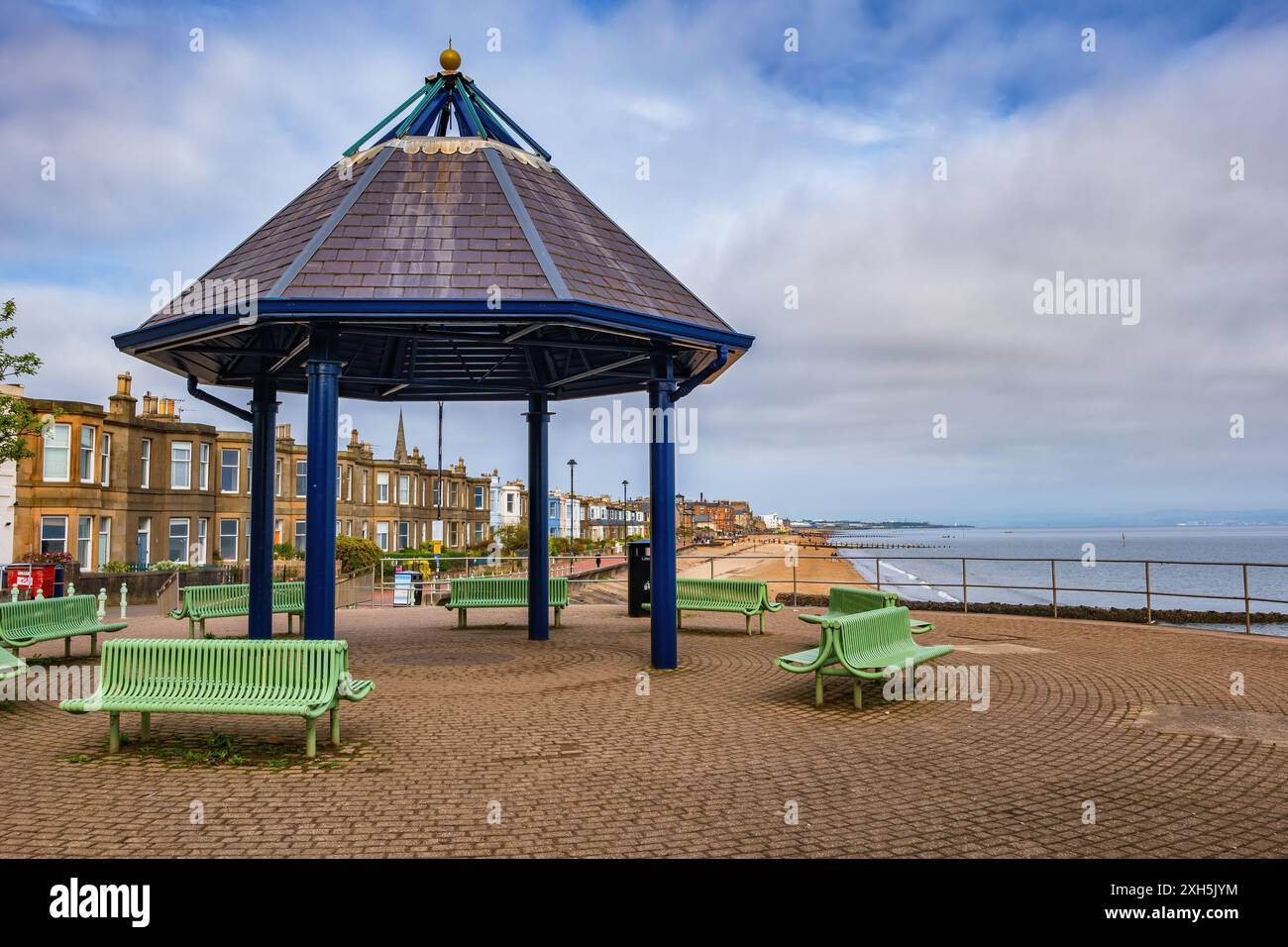 Portobello promenade view in city of Edinburgh, Scotland, UK. Round ...