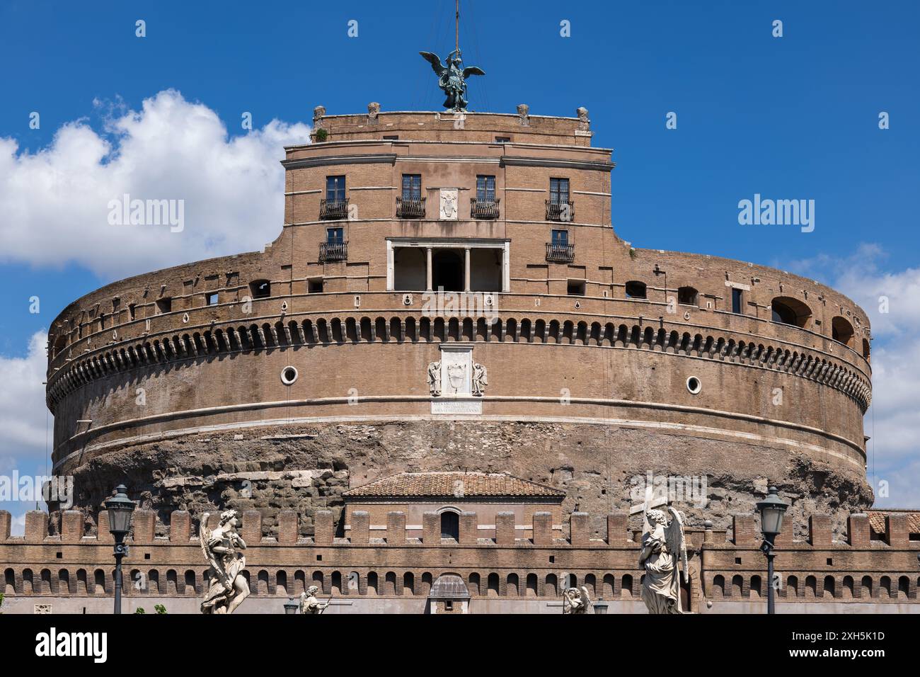 Castel Sant Angelo - Castle of the Holy Angel, ancient Mausoleum of Hadrian in city of Rome ...