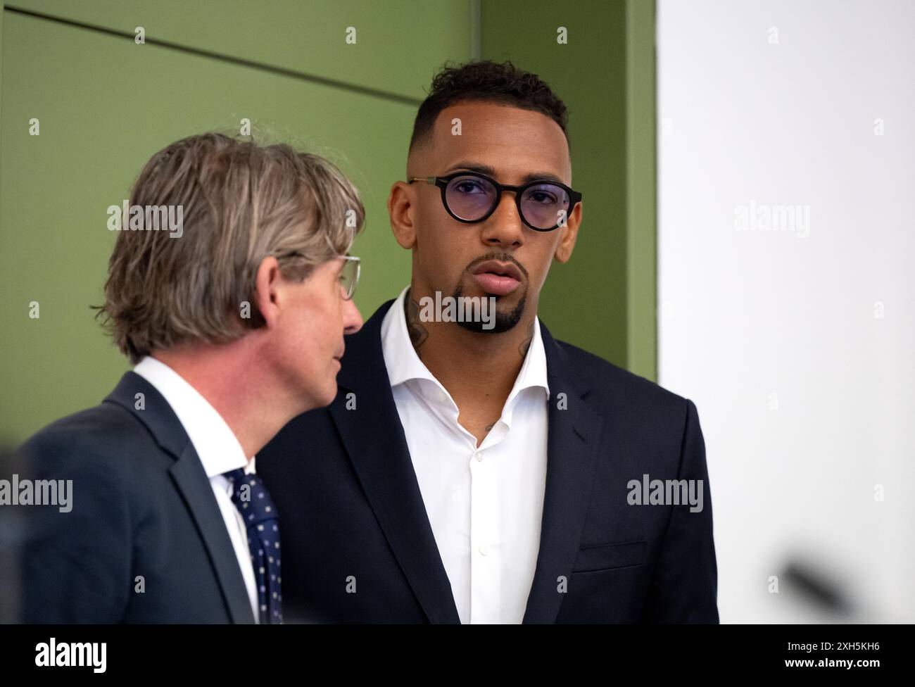 Munich, Germany. 12th July, 2024. Jerome Boateng (r), professional ...