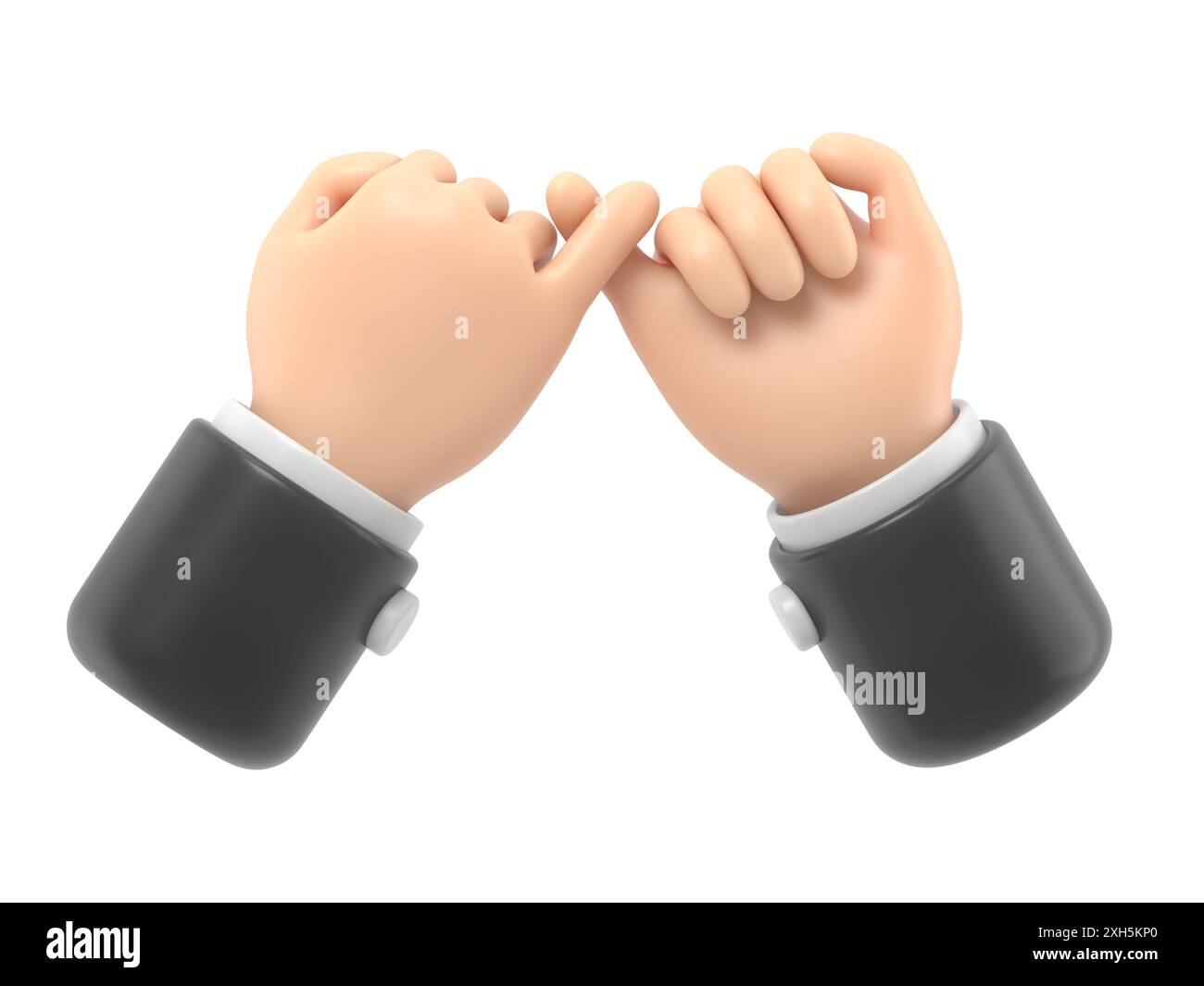 Cartoon Gesture Icon Mockup. promise friendship icon finger trustworthy ...