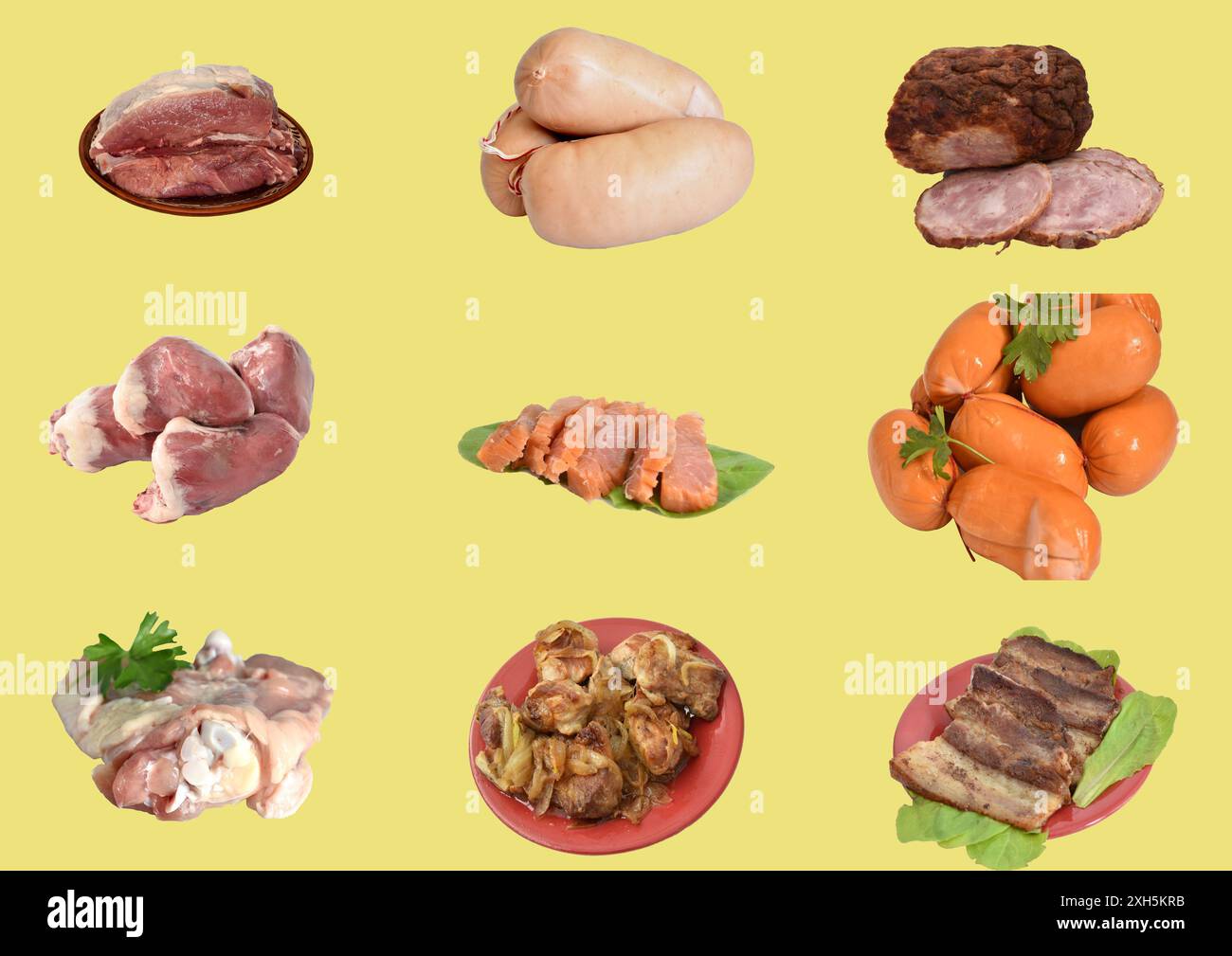 Advertising image of meat products for the production of banners ...