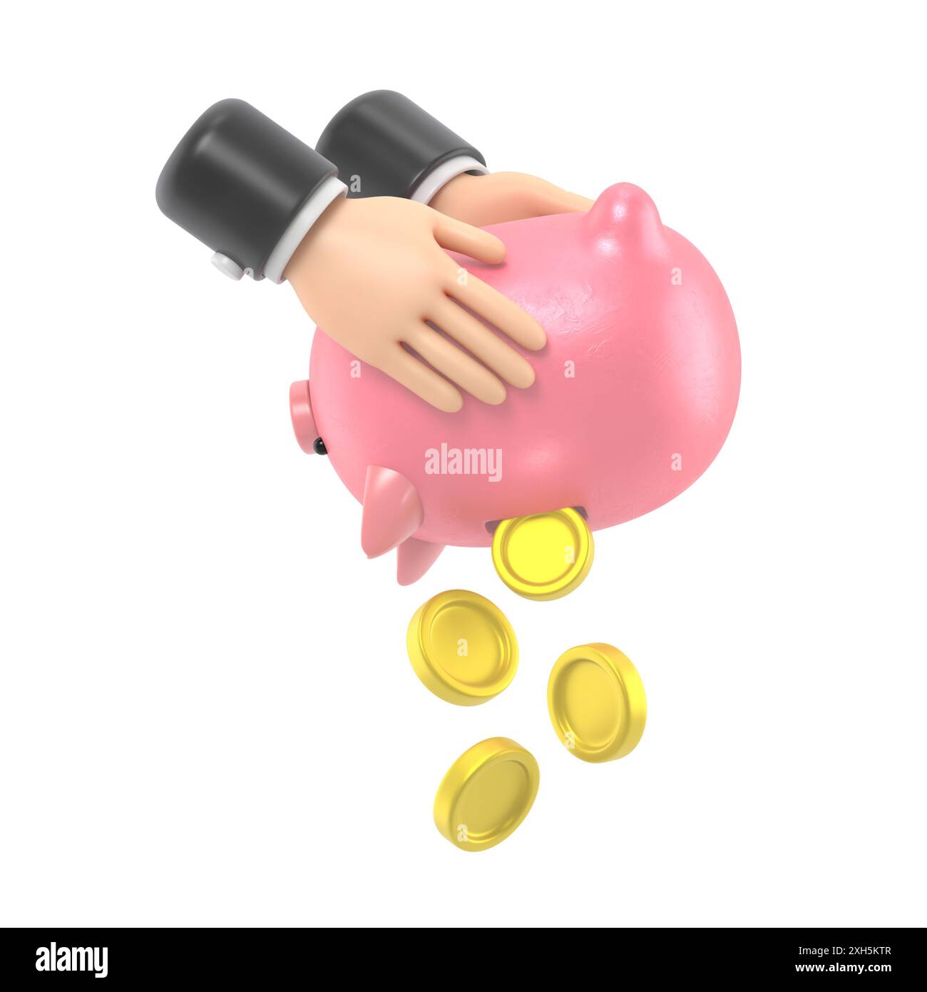 Lost money concept cartoon Cut Out Stock Images & Pictures - Alamy