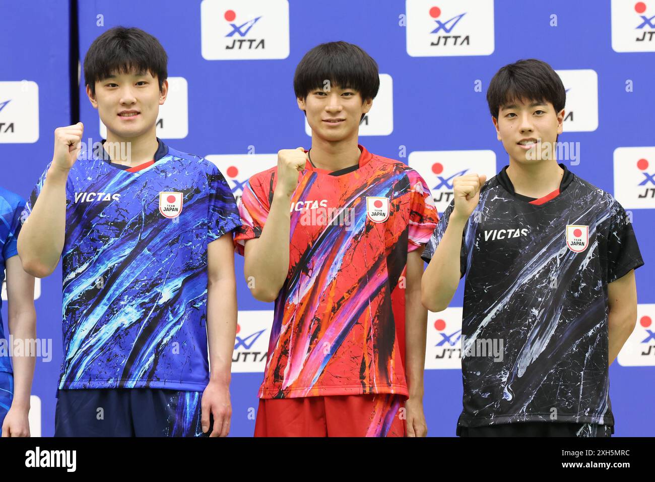 Tokyo, Japan. 12th July, 2024. (L-R) Tomokazu Harimoto, Shunsuke Togami, Hiroto Shinozuka (JPN ...