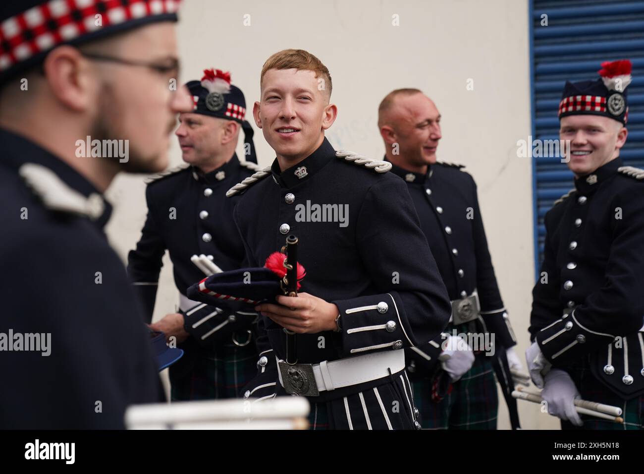 Band members gather at Carlisle Circus in Belfast ahead of an Orange ...