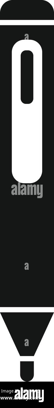 Electronic pen icon in black simple style isolated on white background ...