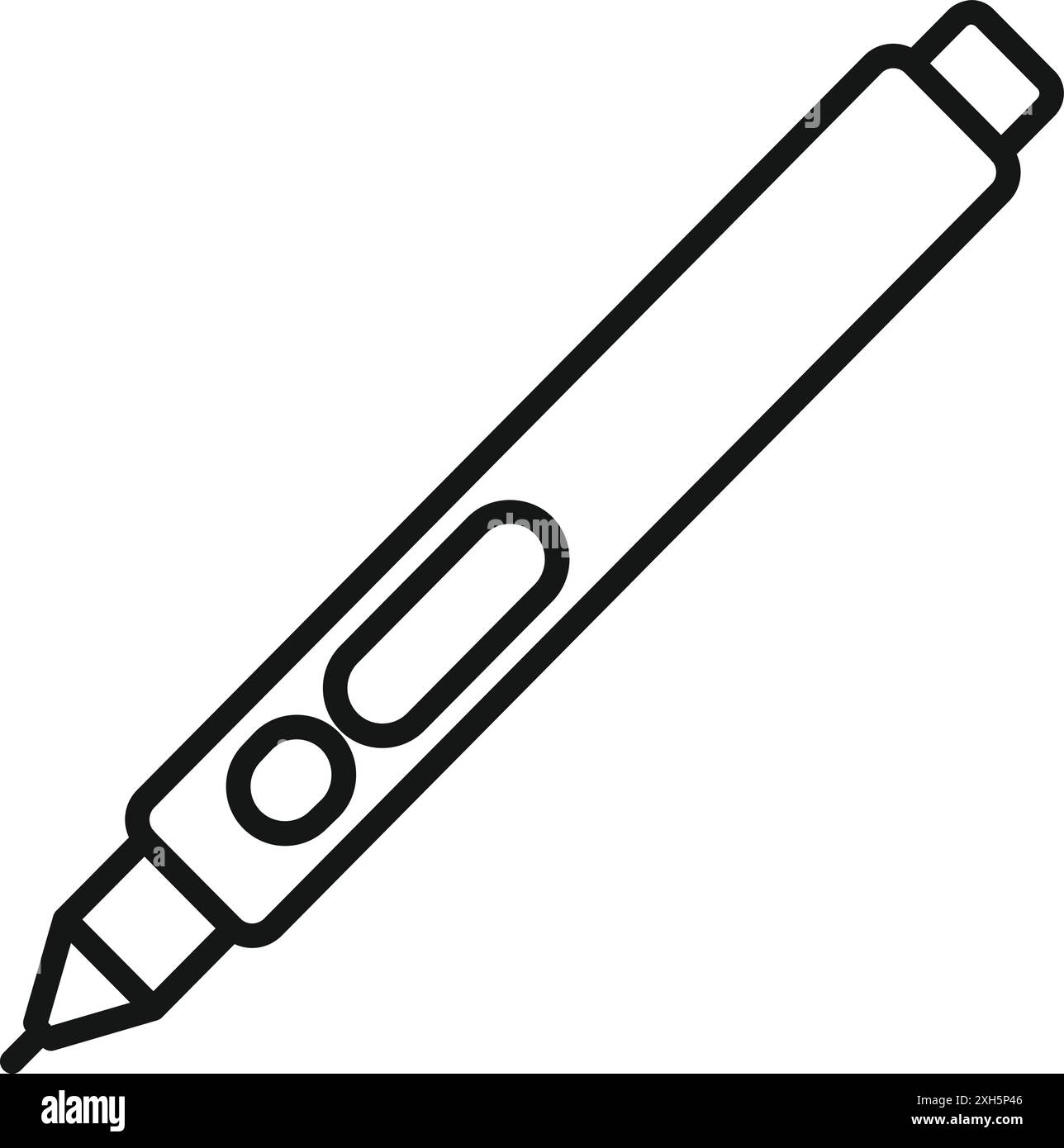Black outline icon of a digital pen for graphic tablet drawing Stock ...
