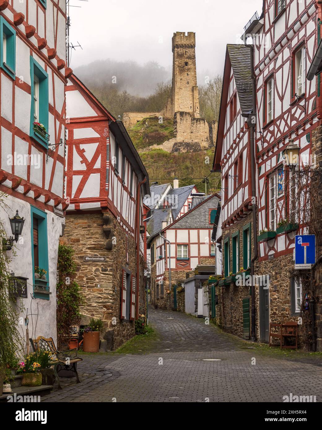 The medieval old town in Monreal, Germany Stock Photo - Alamy