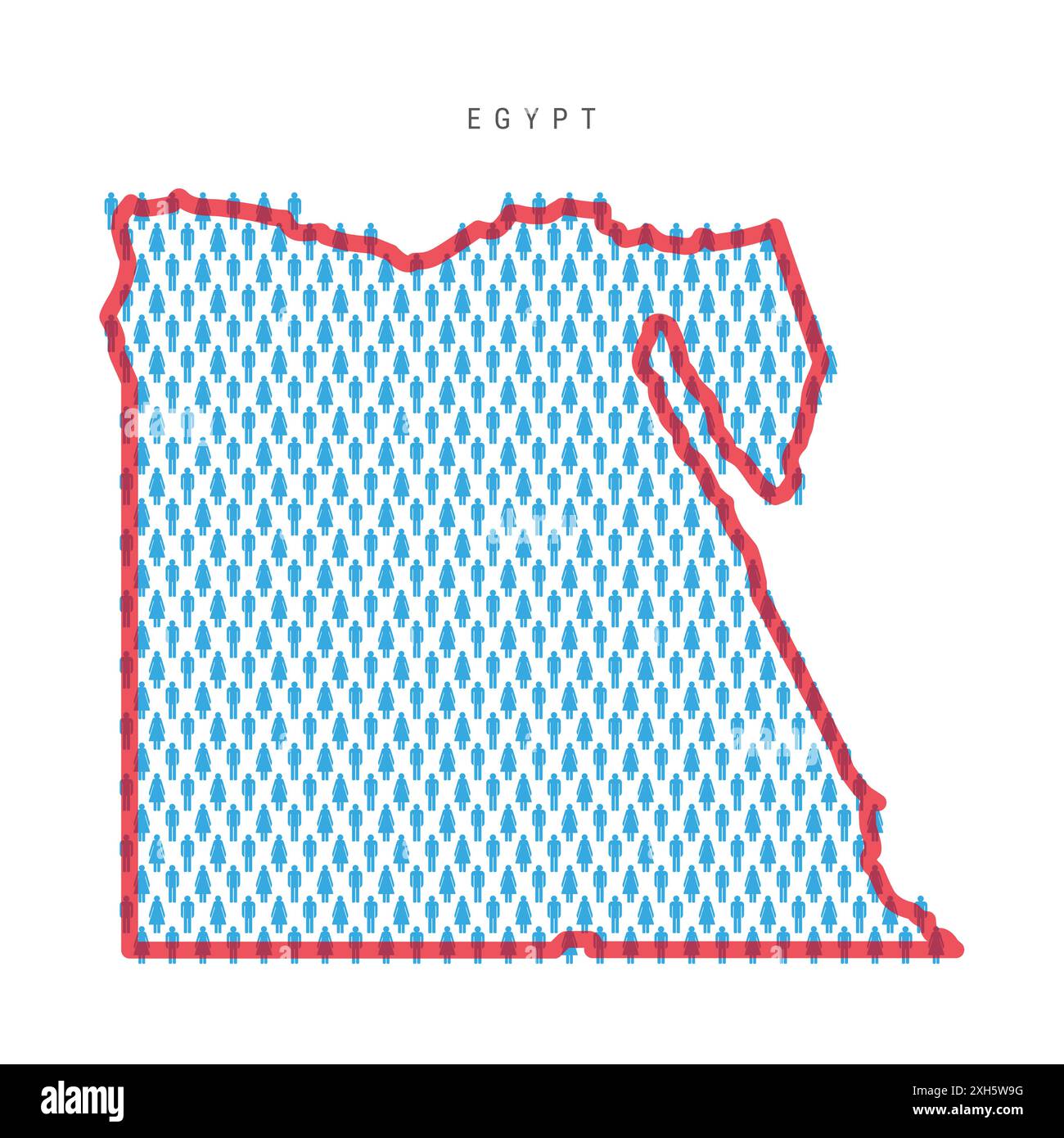 Population density map egypt hi-res stock photography and images - Alamy