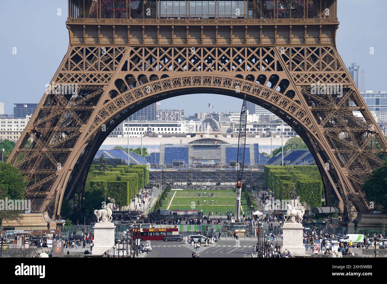 File photo dated 17/04/24 of Eiffel Tower Stadium. Paris will become ...