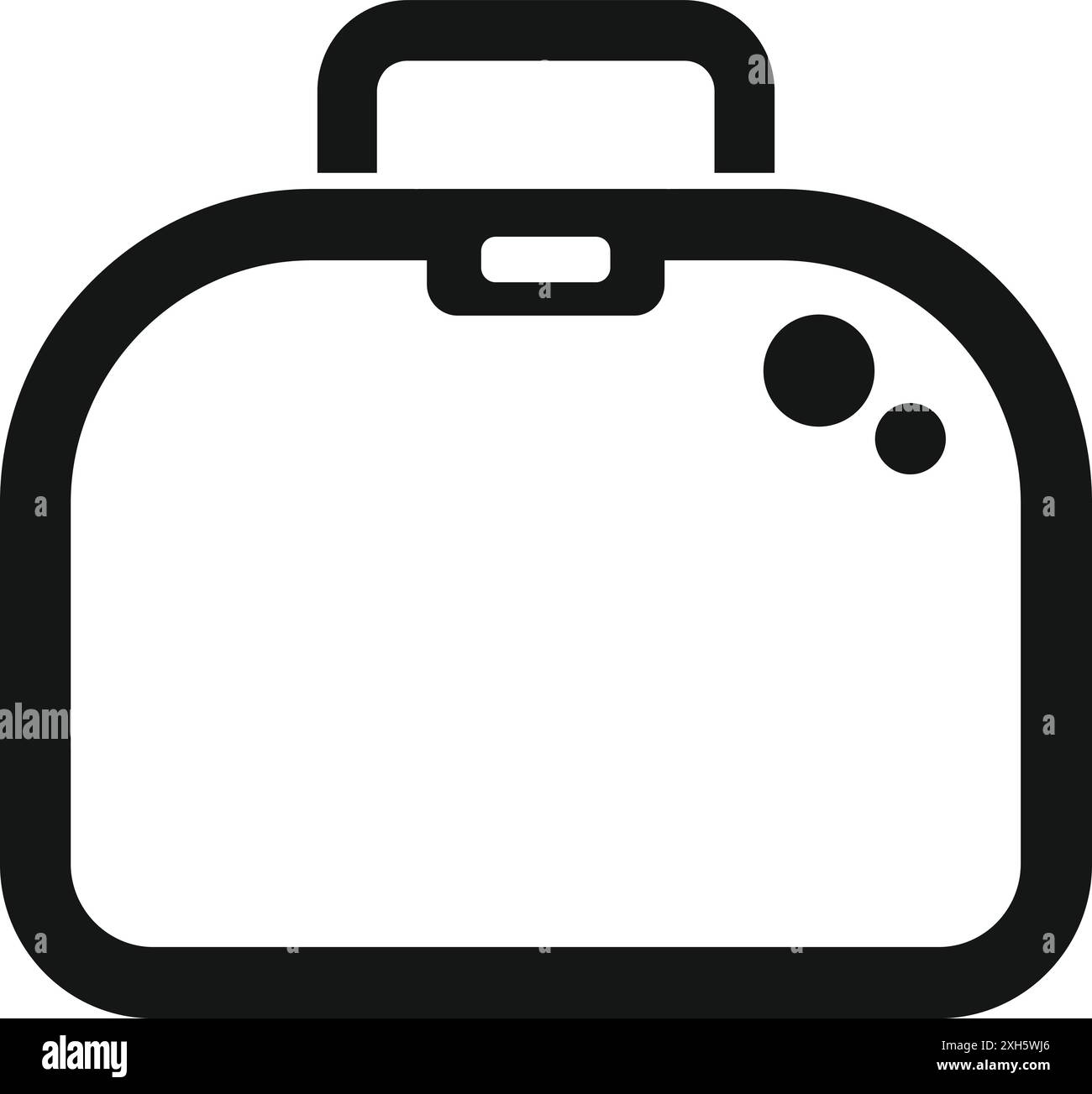 Simple black and white lunch bag icon representing the concept of food ...