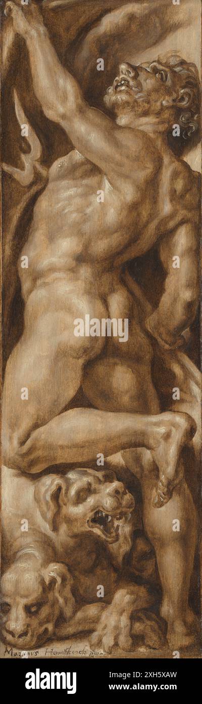 Pluto and Cerberus painting by Maerten van Heemskerck Stock Photo - Alamy
