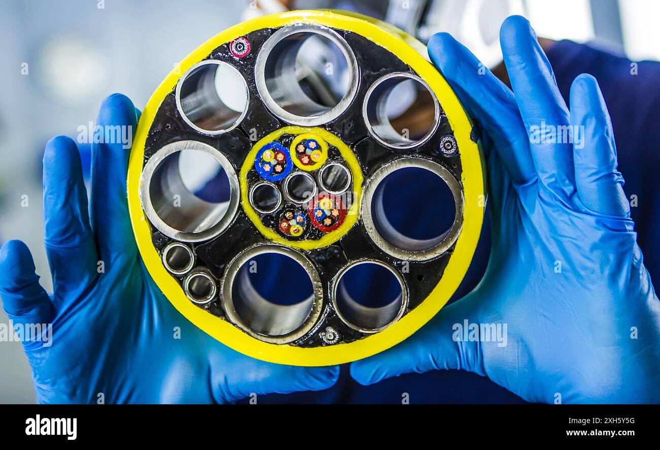 Cable cross section used in energy production Stock Photo - Alamy