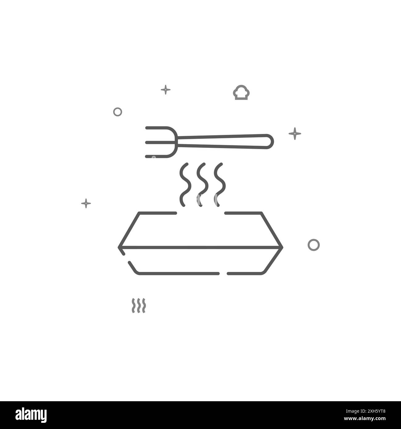 Instant noodles simple line icon. Symbol, pictogram, sign isolated on ...