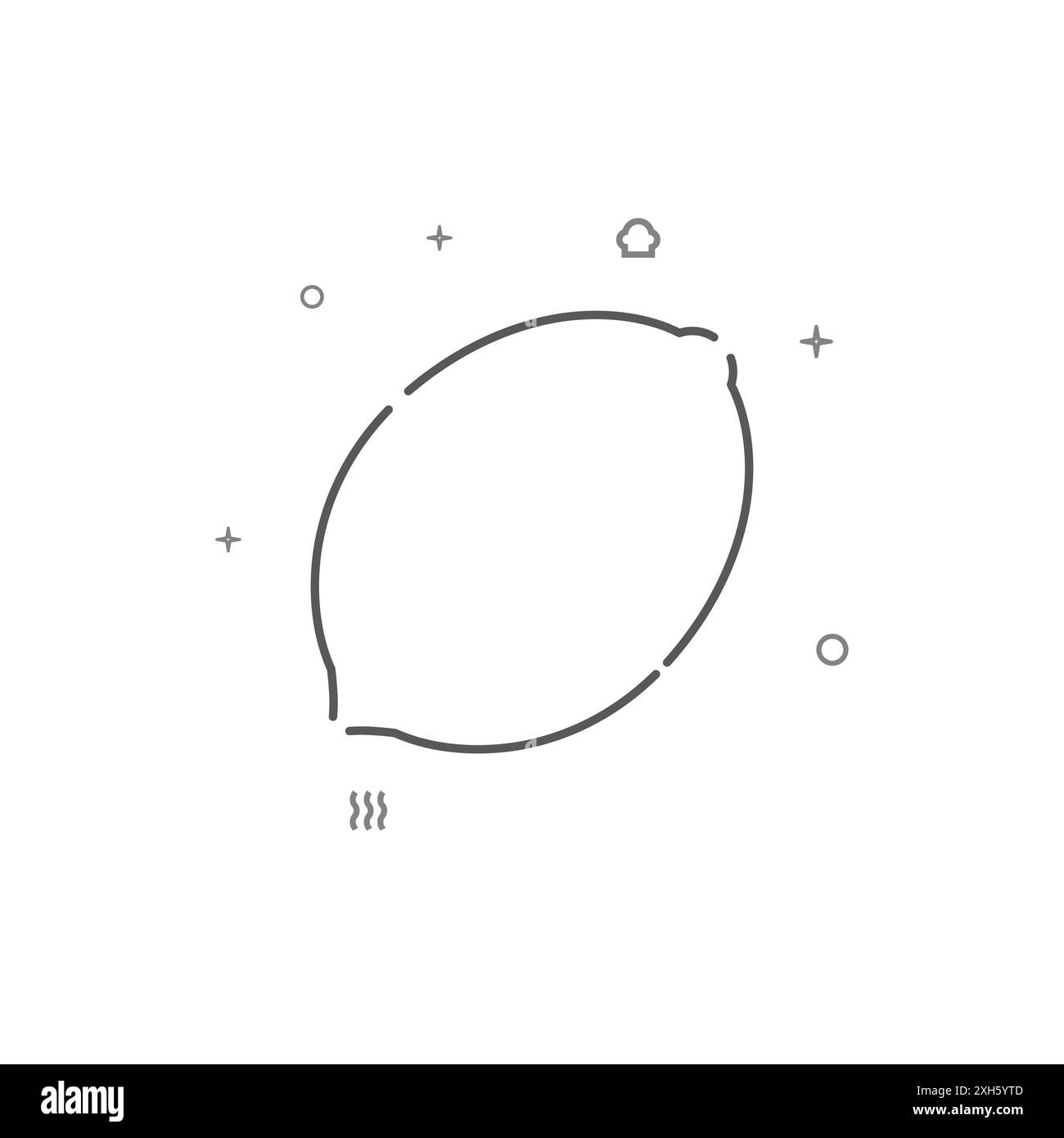 Lemon, fruit simple line icon. Symbol, pictogram, sign isolated on ...