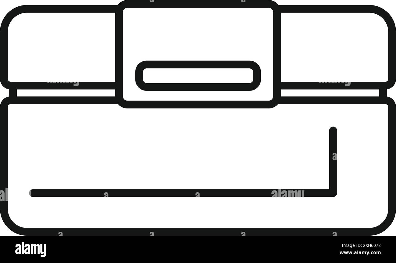 Simple line icon of a lunchbox, ideal for representing the storage of food for school or work ...
