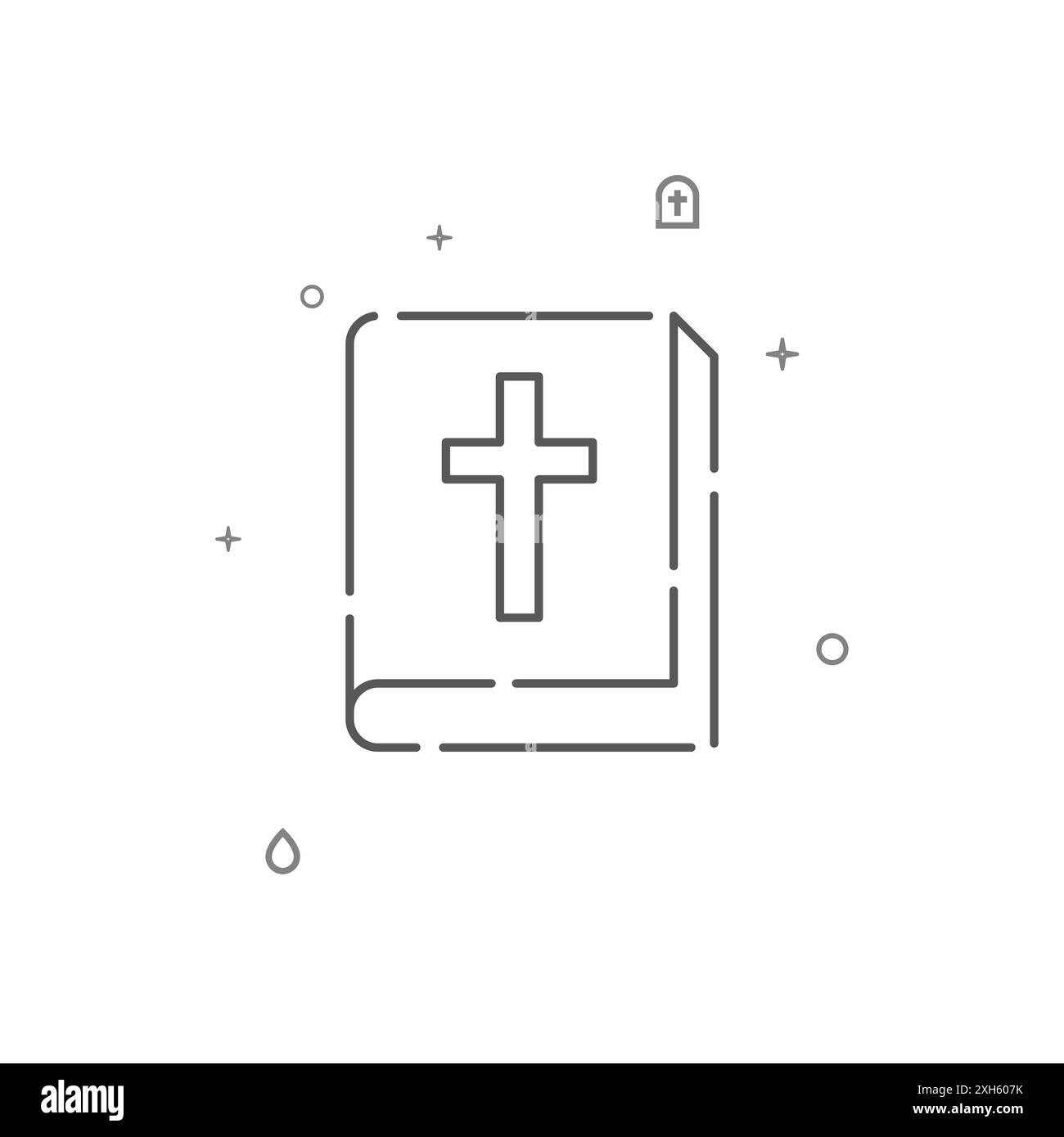 Bible, holy scripture simple line icon. Symbol, pictogram, sign ...