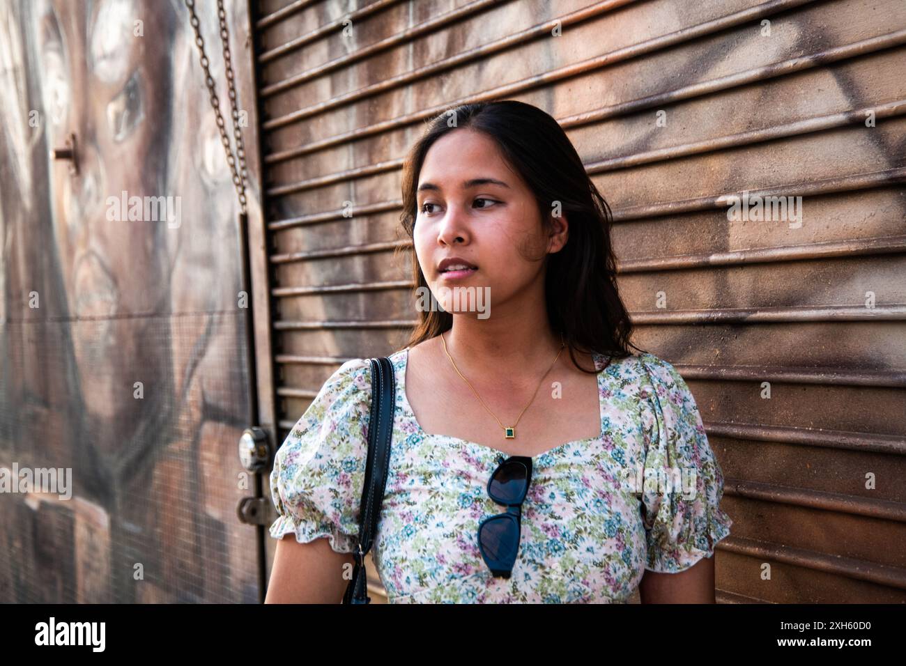 Portrait of a Generation Z female on the Sstreet Stock Photo - Alamy