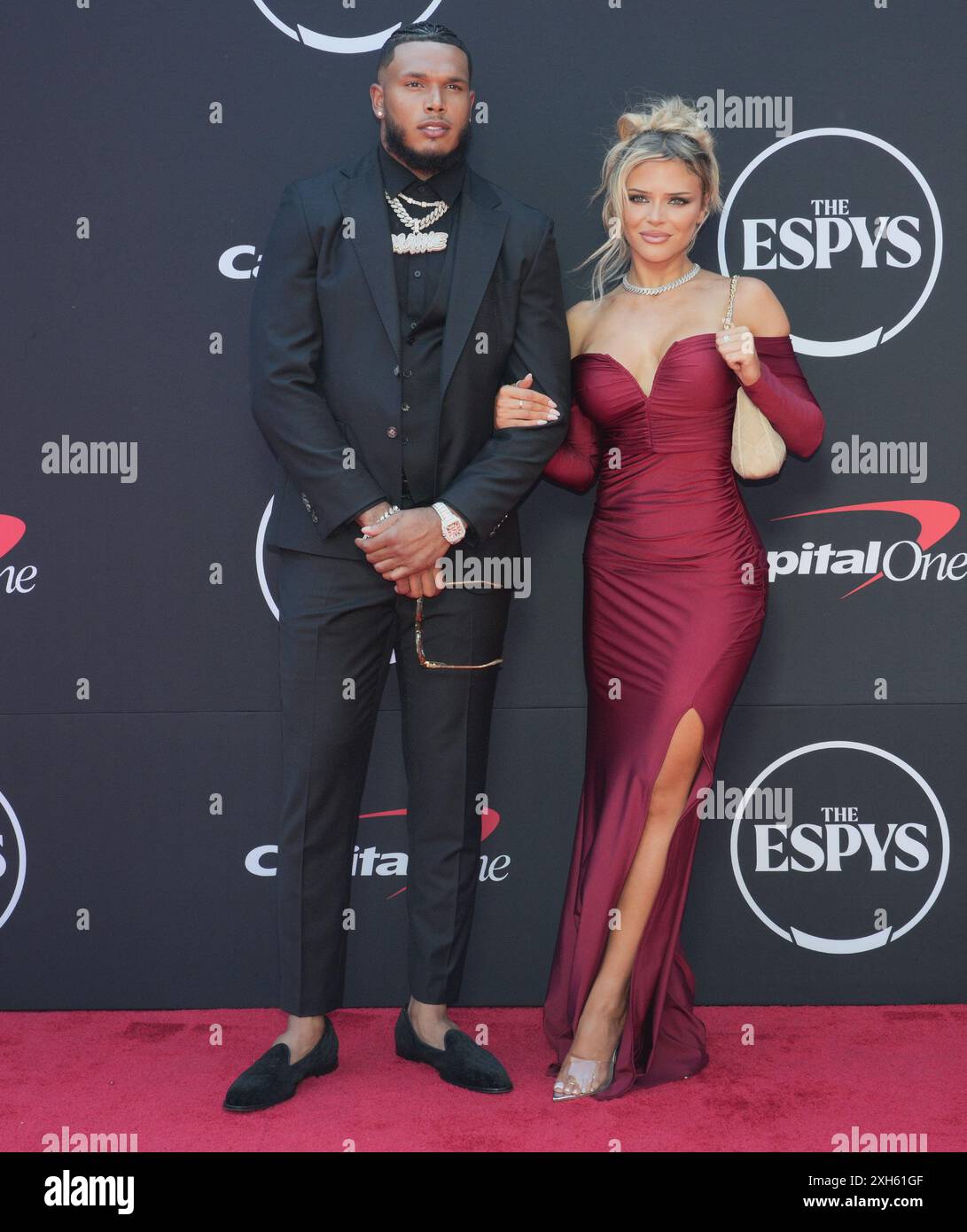 Los Angeles, USA. 11th July, 2024. (L-R) Jermaine Johnson and Hannah ...