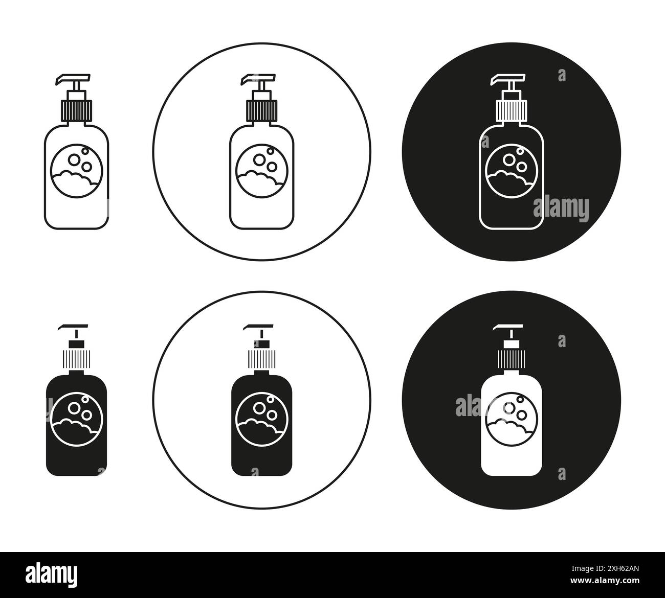 Body Soap icon Vector symbol or sign set collection in black and white ...